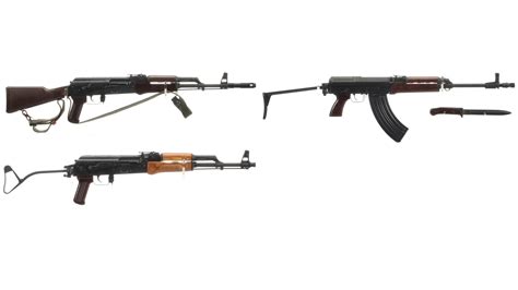 Three Ak Pattern Semi Automatic Rifles Rock Island Auction