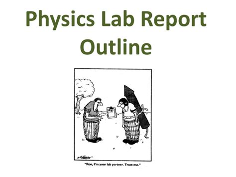 Physics Lab Report Outline Guide For Babes