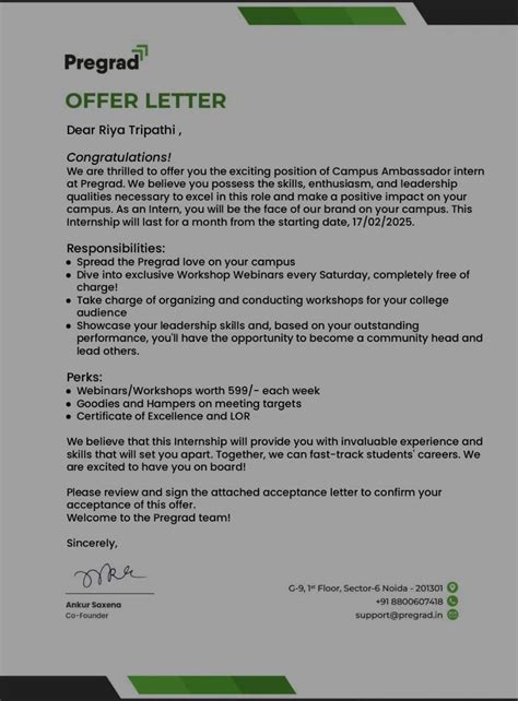 Excitingopportunity Campusambassador Internshipexperience Riya Tripathi