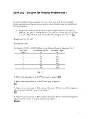 Problem Set Ch Answers Econ Solution For Practice Problem Set Except For Multiple