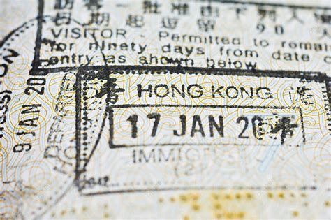 Passport Stamps From Hong Kong Famous Place Passport Stamp Travel Photo