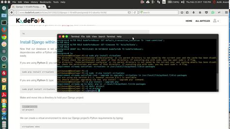 Django With Postgresql On Ubuntu Youtube