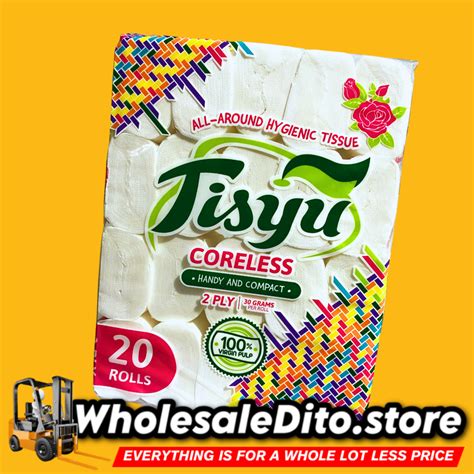 Tisyu Coreless Bathroom Tissue 20 Rolls 2 Ply