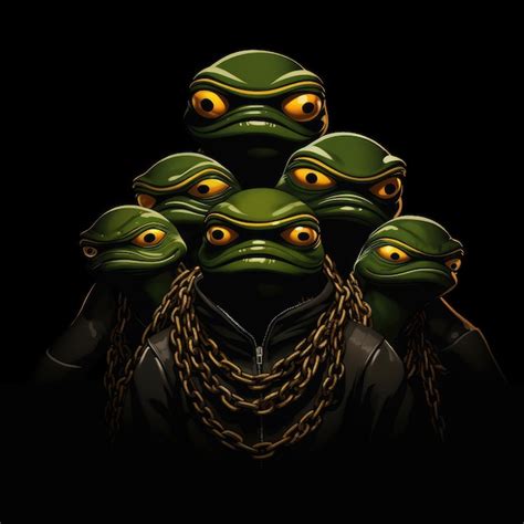 Les Légendaires Pepe Gangs Du Wu Tang Clan Nft Edition Avec Les Dessins Animés 4k 2d De La Casa