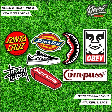 Jual Sticker Pack Brand Stiker Distro Stiker Hp Motor Laptop Shopee Indonesia