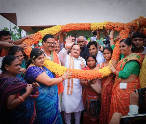 Bjp On Twitter Bjp National President Shri Jpnadda Received A Warm