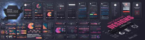Premium Vector Different Ui Ux Gui Mobile Screens Modern Infographic