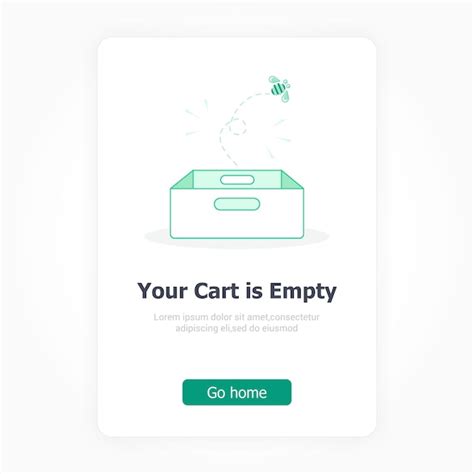 Premium Vector Oops Your Cart Is Empty Page Template