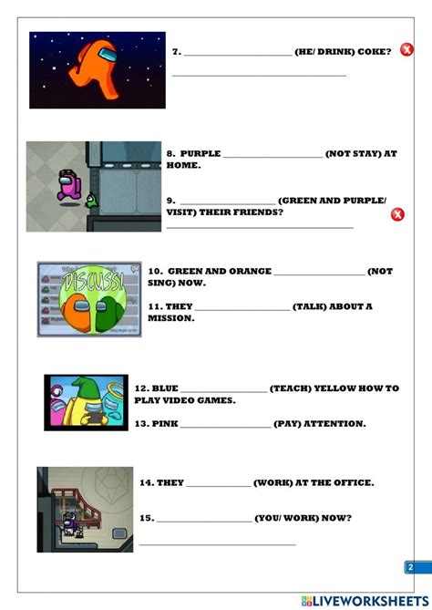 Present Continuous All Forms Online Exercise For Live Worksheets