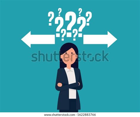 Making Decision Arrows Question Mark Above Stock Vector Royalty Free