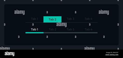 tab bar menu ui elements kit stock vector image and art alamy