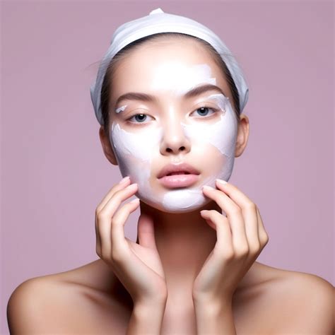 Womans Face Testing Cosmetics For Makeup Cosmetics Advertising
