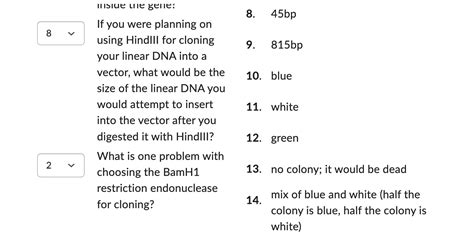 Solved You Wish To Clone The Linear Piece Of DNA Map Shown Chegg Com