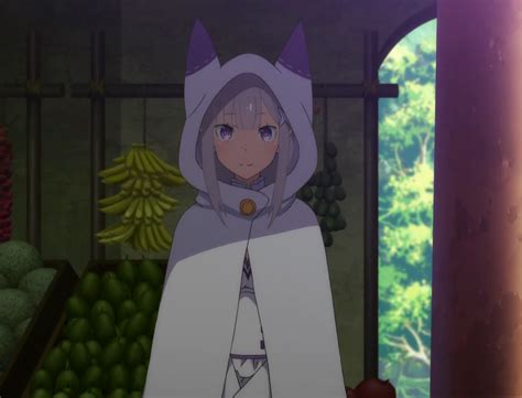 Image Hooded Emilia Stitched Cap Re Zero Ep 12png Animevice Wiki
