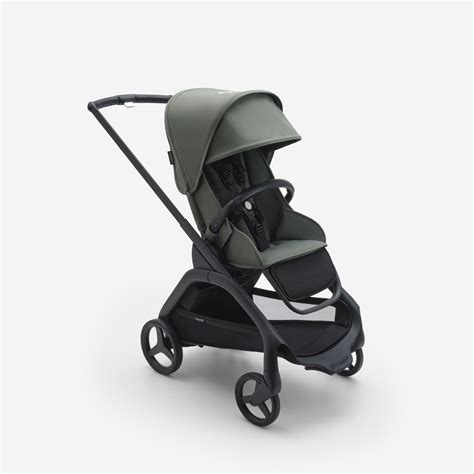 Bugaboo Dragonfly Seat Stroller Forest Green Sun Canopy Forest Green Fabrics Black Chassis