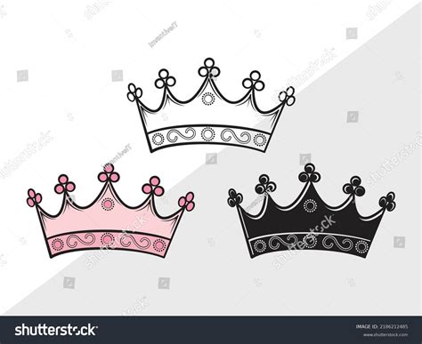 Crown Svg Printable Vector Illustration Stock Vector Royalty Free 2186212485 Shutterstock