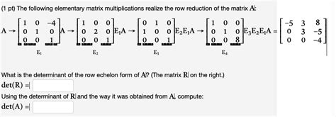 What Is The Determinant Of The Row Echelon Form Of A