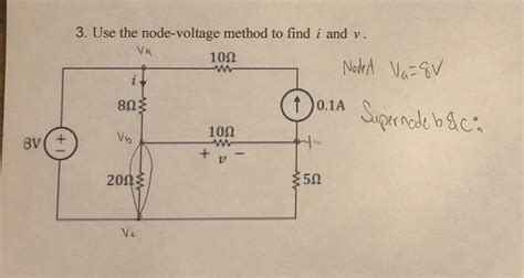 Solved 3 Use The Node Voltage Method To Find I And V Va