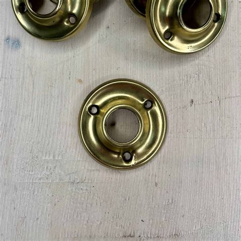 Antique 3 Hole Brass Rosette Historic House Salvage