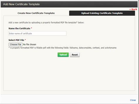 Adding Custom Certificates To Activities In Targetsolutions