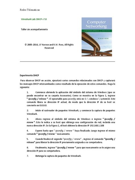 Lab1 Dhcp Pdf Dirección Ip Arquitectura De Internet