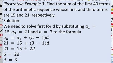 Sum Of Arithmetic Sequence S PPTX Homework And Study Education