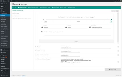 Eform Wordpress Form Builder By Ipanelthemes Codecanyon