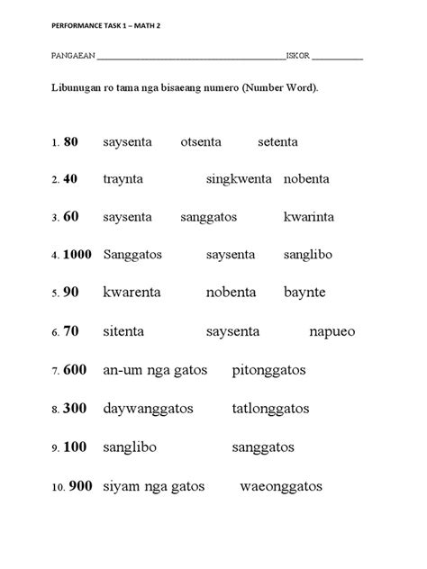 performance task 1 math pdf