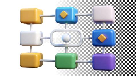 Colorful Flowchart Or Sitemap Icon Process Diagram Organization Png