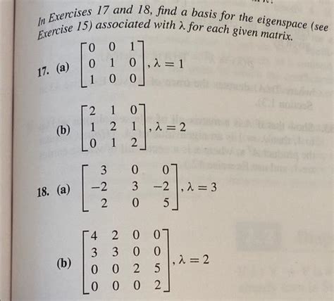 Solved In Exercises And Find A Basis For The Chegg