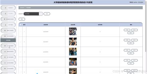 计算机毕业设计djangovue大学健身房健身器材租赁管理系统的设计与实现【开题论文程序】 Csdn博客