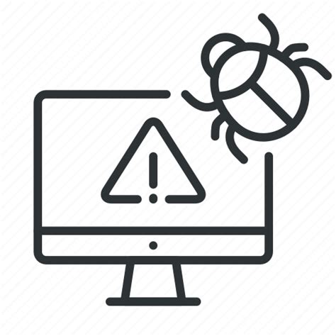 Desktop Computer Security Bug Virus Alert Alarm Icon Download On Iconfinder