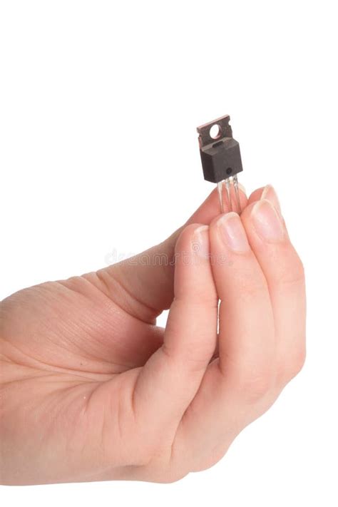 Microprocessor On Girls Fingertip Stock Photo Image Of Microchip Hand