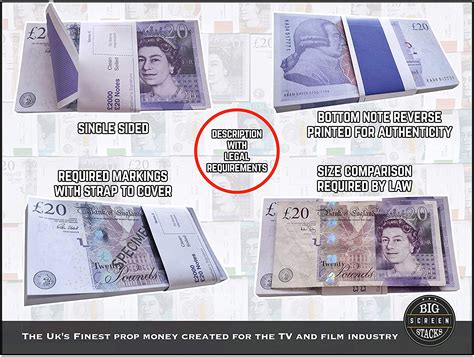 Big Screen Stacks Uk Company Prop Money Uk Pounds Gbp Bank Notes Extra Bank Strap 8 5k