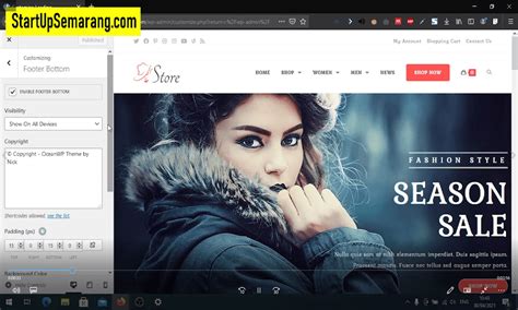 Tutorial Tampilan Footer Bottom Wordpress Dengan Theme Oceanwp Startup Semarang