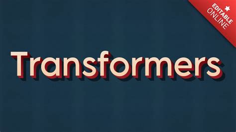 Transformers Retro Text Effect Generator