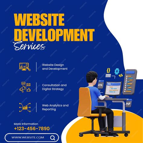 website designing and website development banner social media post