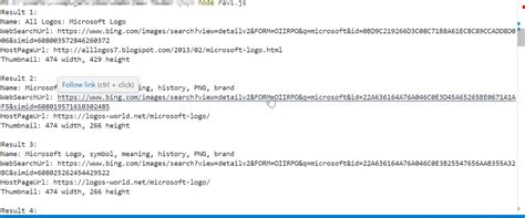 azure cognitive services problem submitting bing api search request