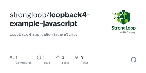 GitHub Strongloop Loopback4 Example Javascript LoopBack 4