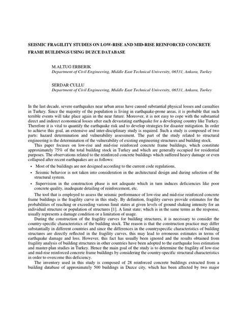 Fragility 04 Pdf Earthquakes Sensitivity Analysis