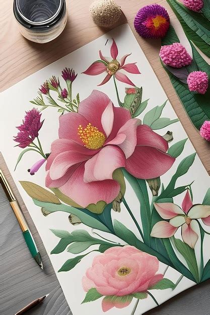 Premium Ai Image Flower Patterns Generative Ai