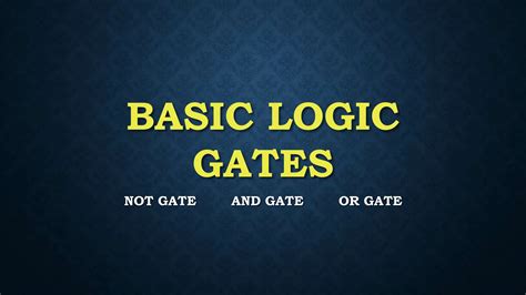 Logic Gatepptx Programming Languages Computing