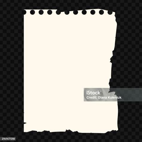 찢어진 종이 종이의 한 장 추상적으로 찢어진 노트 일반 흰색 시트 콜라주용 컷아웃 현대 벡터 디자인 잎에 대한 스톡 벡터 아트 및 기타 이미지 Istock
