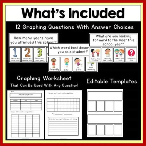 Back To School Daily Graphing Questions By Busy Bee Creations Tpt