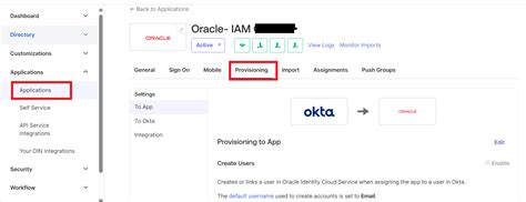 Okta属性マッピングを使用してoktaからプロビジョニングされたユーザーのociローカル・パスワード機能の無効化