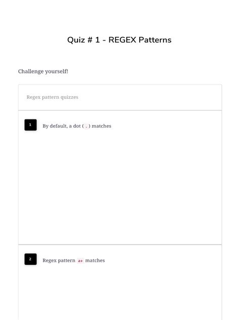 3 Quiz 1 Regex Patterns Pdf