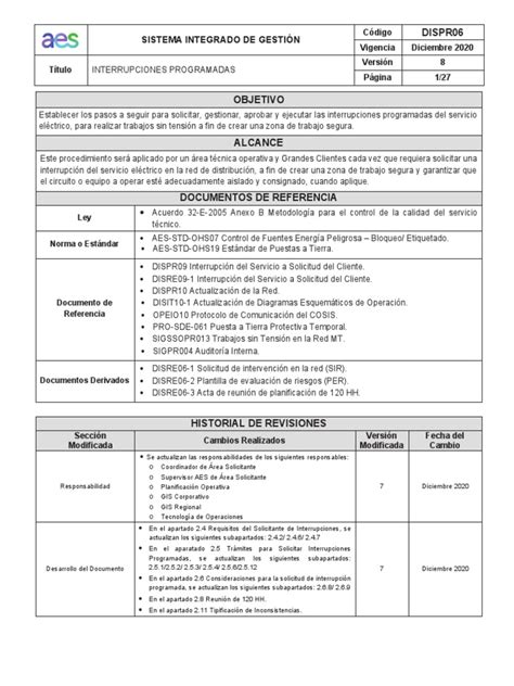 Dispr06 Interrupciones Programadas Pdf Planificación Sistema De