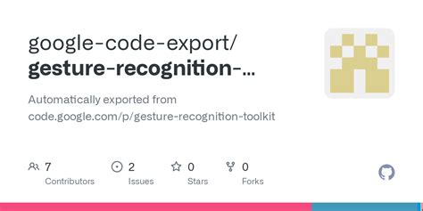 GitHub Google Code Export Gesture Recognition Toolkit Automatically Exported From Code Google