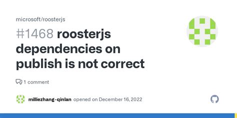roosterjs dependencies on publish is not correct · issue 1468
