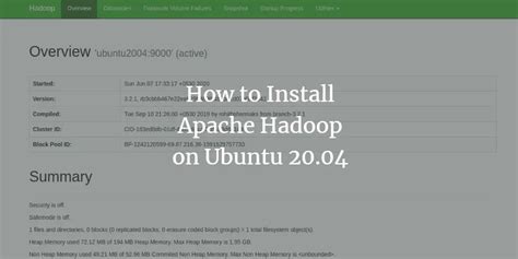 how to install and configure apache hadoop on ubuntu 20 04